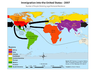 Remote Sensing: Week 9 - Immigration Flow Map