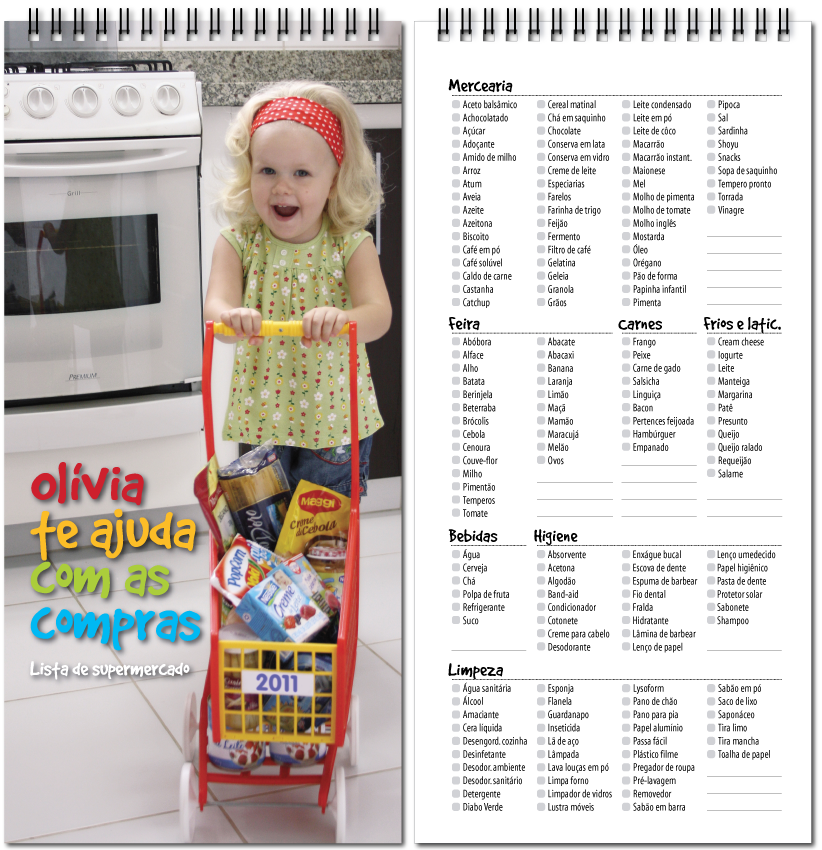 Patrícia Weiss - Designer Gráfica: Lista de supermercado - Olívia