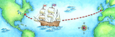 Art, Words, Life: Monday Map: Mayflower Route