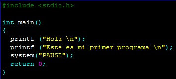 Kodigo Fuente : Mi Primer programa en C