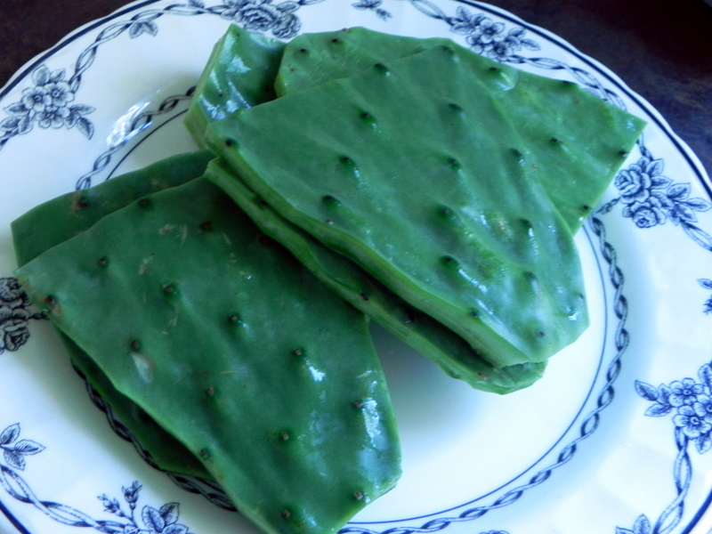 A little bit of this, A little bit of that: Nopale Rellanos (fried Cactus)