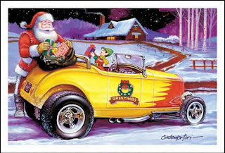 HOT RODS and JALOPIES: TOP 10 Christmas Hot Rod Art...