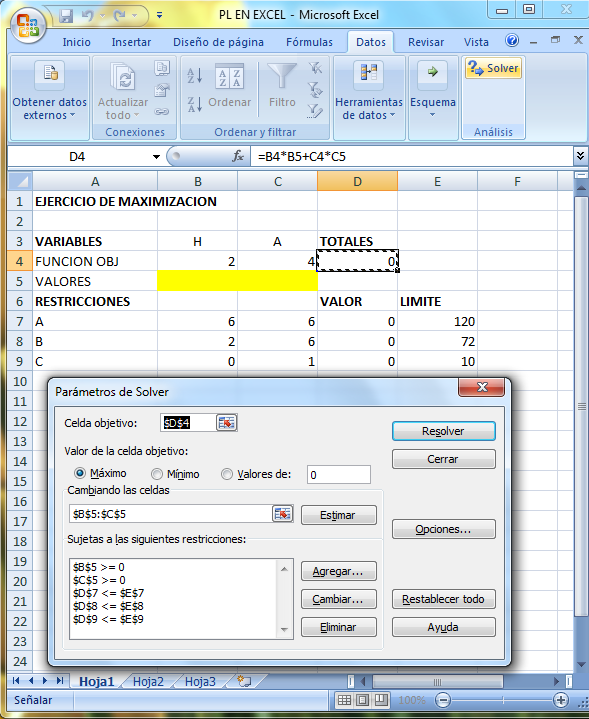 Yesid Ariza Osorio: Cómo resolver problemas de PL con Excel