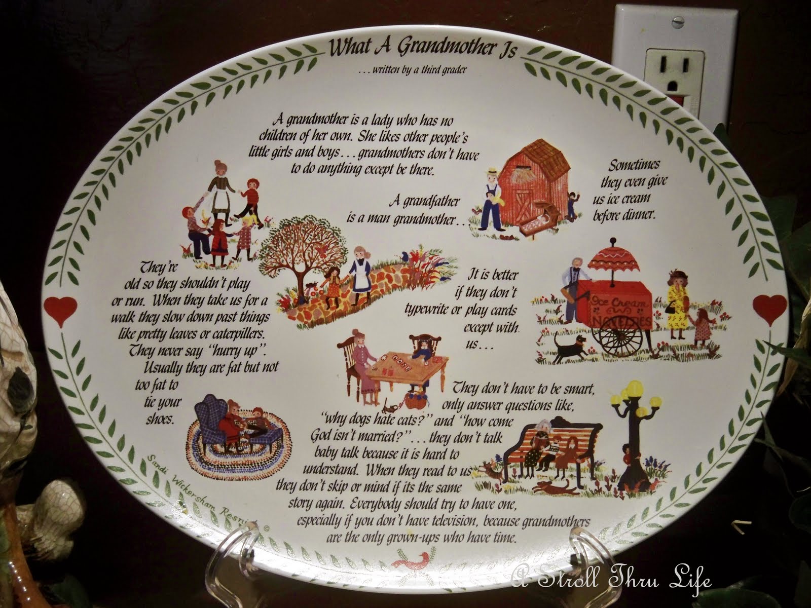 Grandmother Plate - For all Grandmothers - A Stroll Thru Life