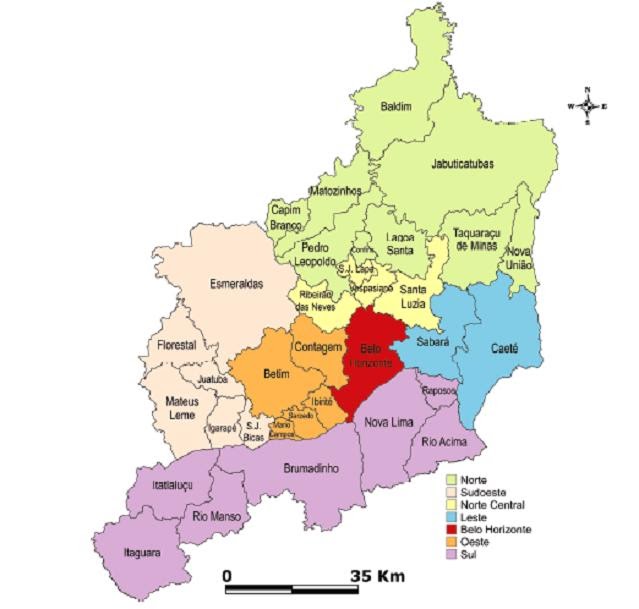 Região Metropolitana de Belo Horizonte: Municípios da RMBH