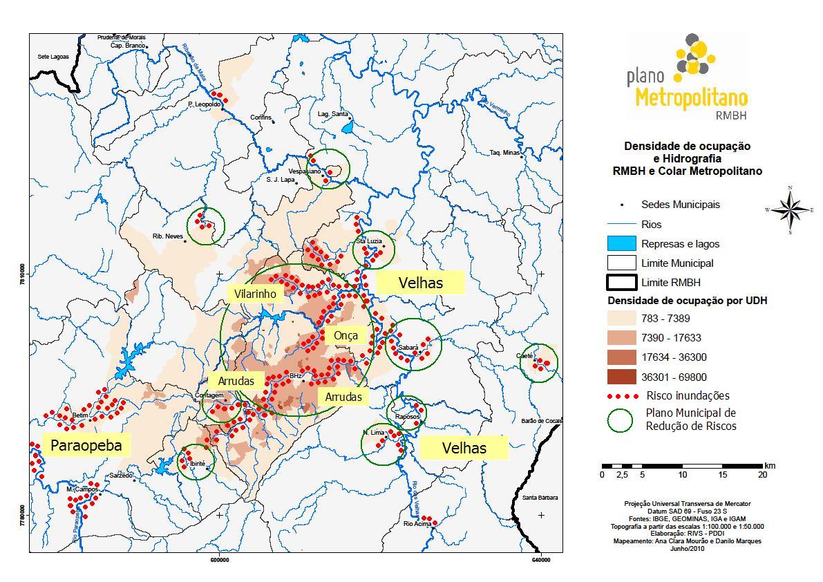 Região Metropolitana de Belo Horizonte: Exercício sobre áreas com risco ...