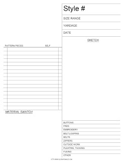 CLASSIC VINTAGE PATTERNS: Blank Sewing Pattern record Card Template