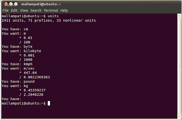 Sai Ravi Kiran - Technology World: Linux terminal - Mathematics