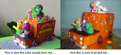 A Mom's Diary: Barney birthday cake