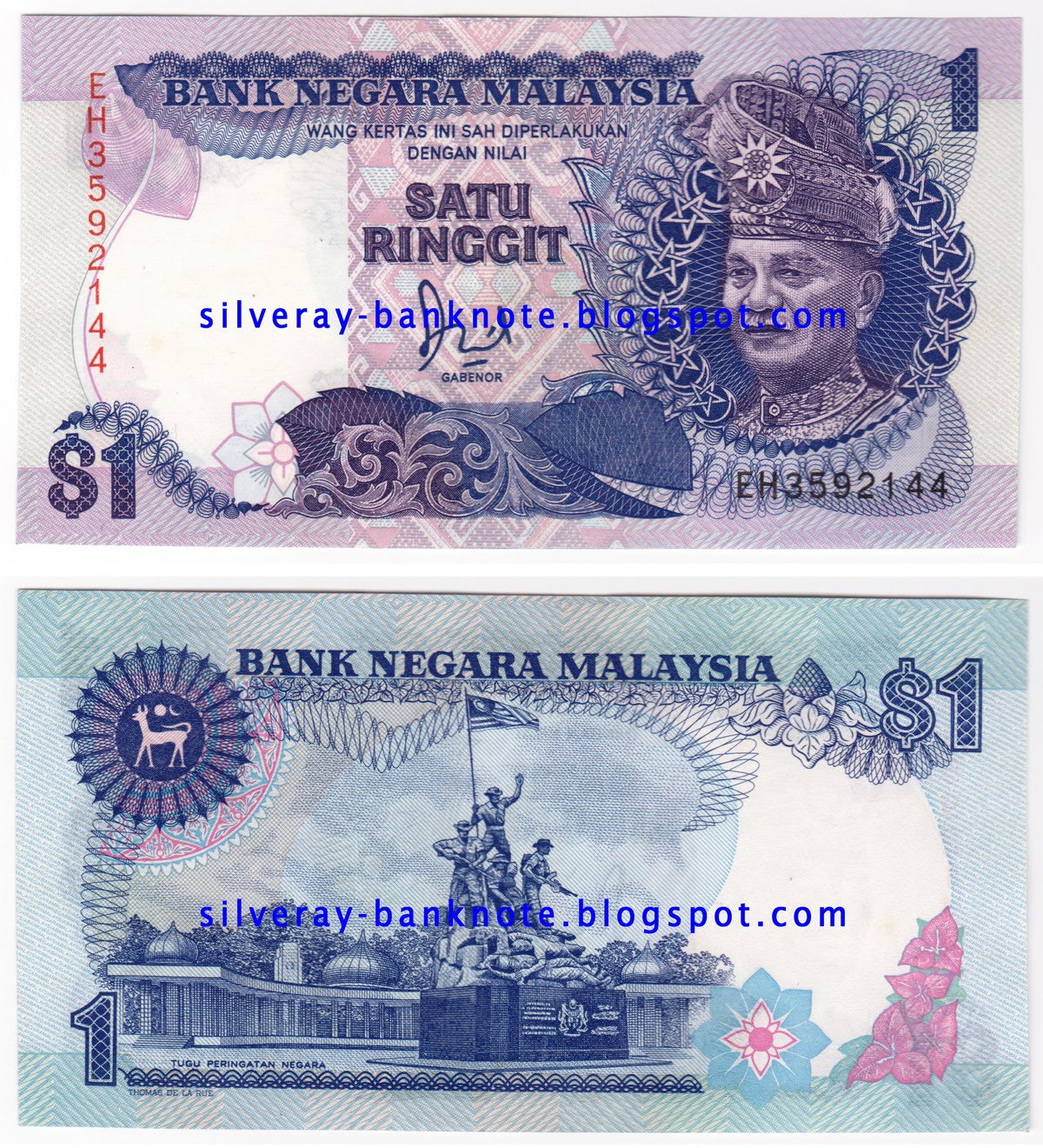 Silveray Banknote: RM1 6th Siries
