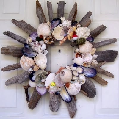Handmade DIY Shell Wreath & Beach Wreath Ideas