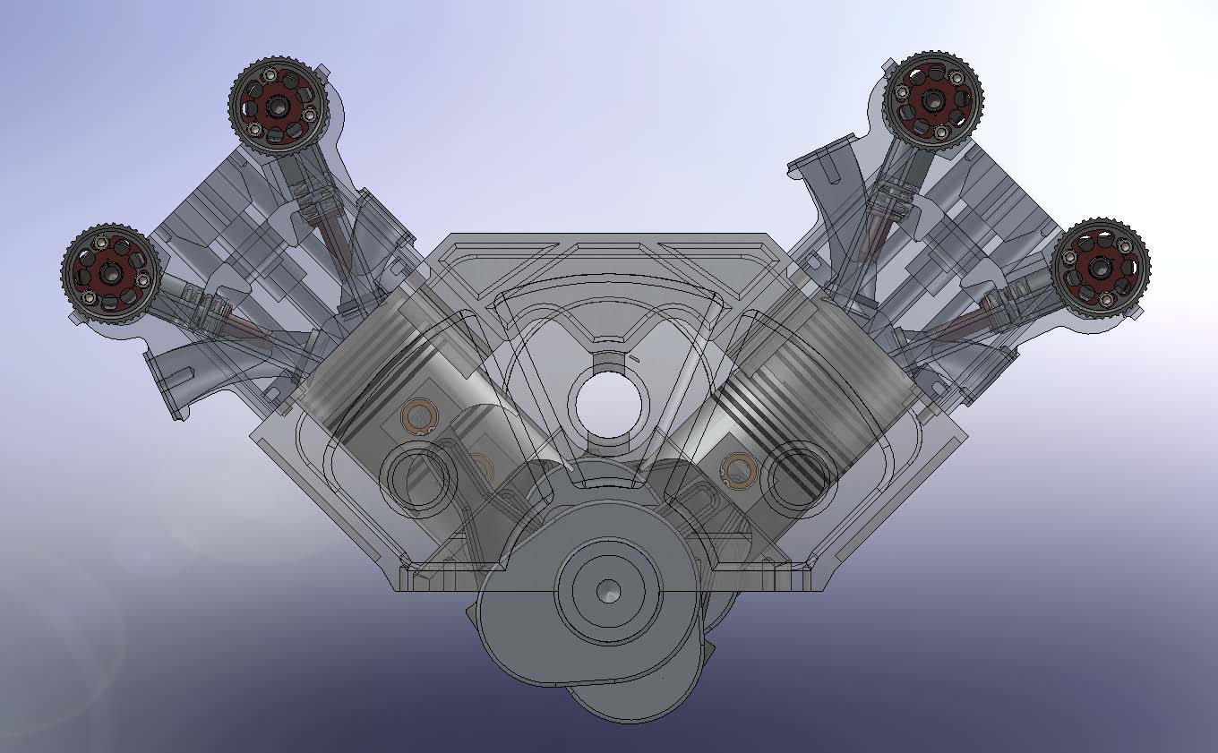 Roman's Solidworks Blog: V8 Engine front