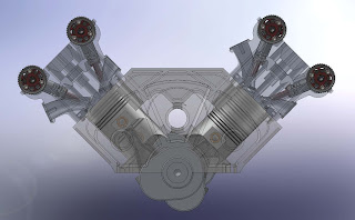Roman's Solidworks Blog: V8 Engine front