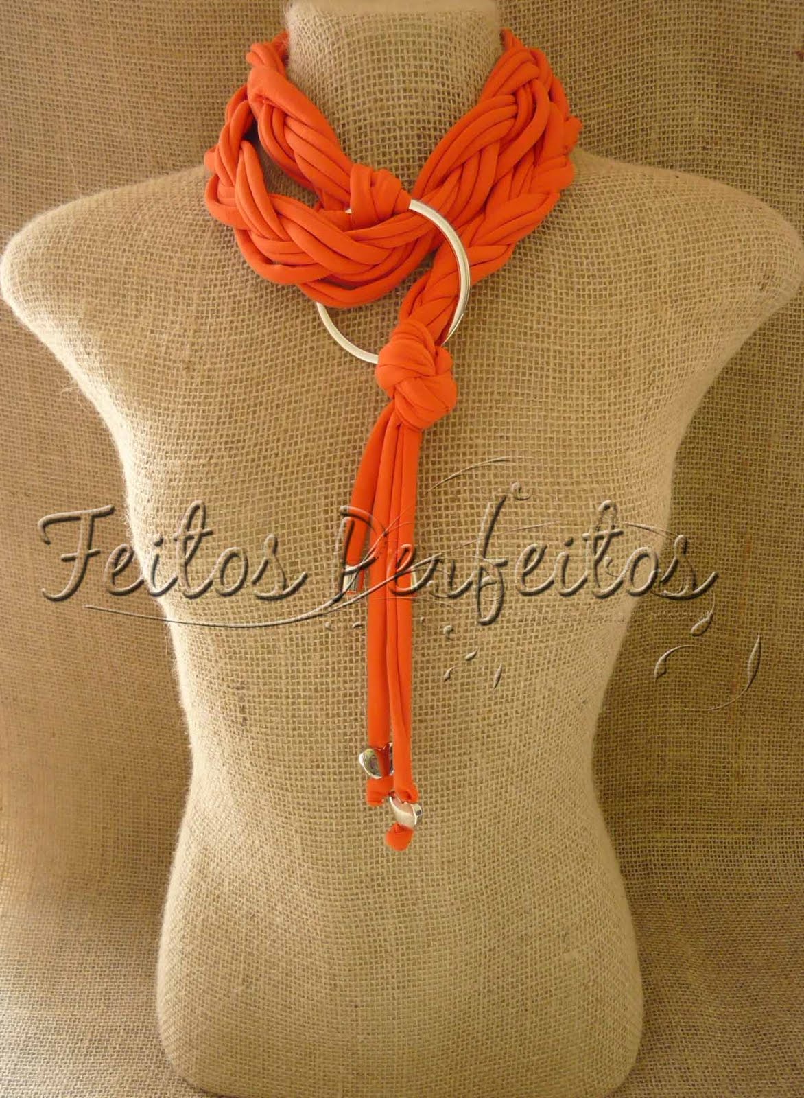 FEITOS PERFEITOS: COLAR DE TECIDO OU CINTO OU CACHECOL - 3 PEÇAS EM 1