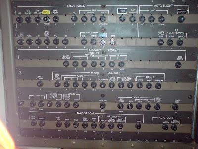 757-200: P11 Circuit breaker panel in the Flight deck