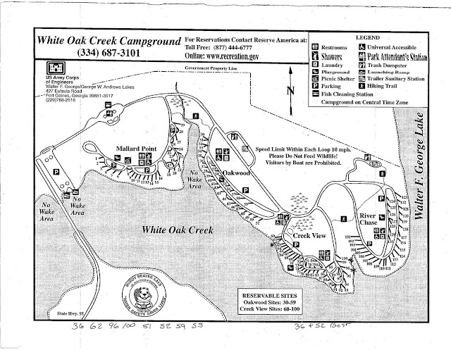 camping info, the stuff you need to know: White Oak Creek COE, Eufaula, AL