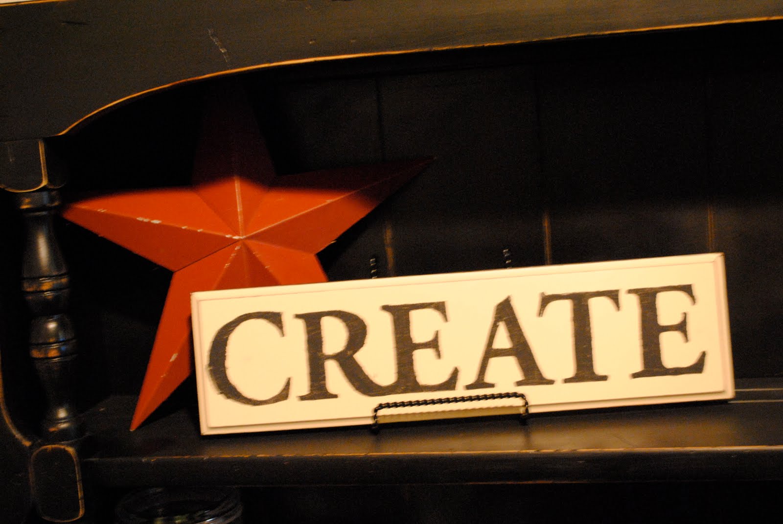 Handpainted CREATE sign {& tutorial} - Classy Clutter