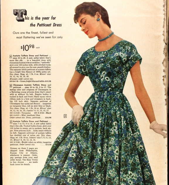 Blue floral dresses from 1955-57 | Ms1940McCall