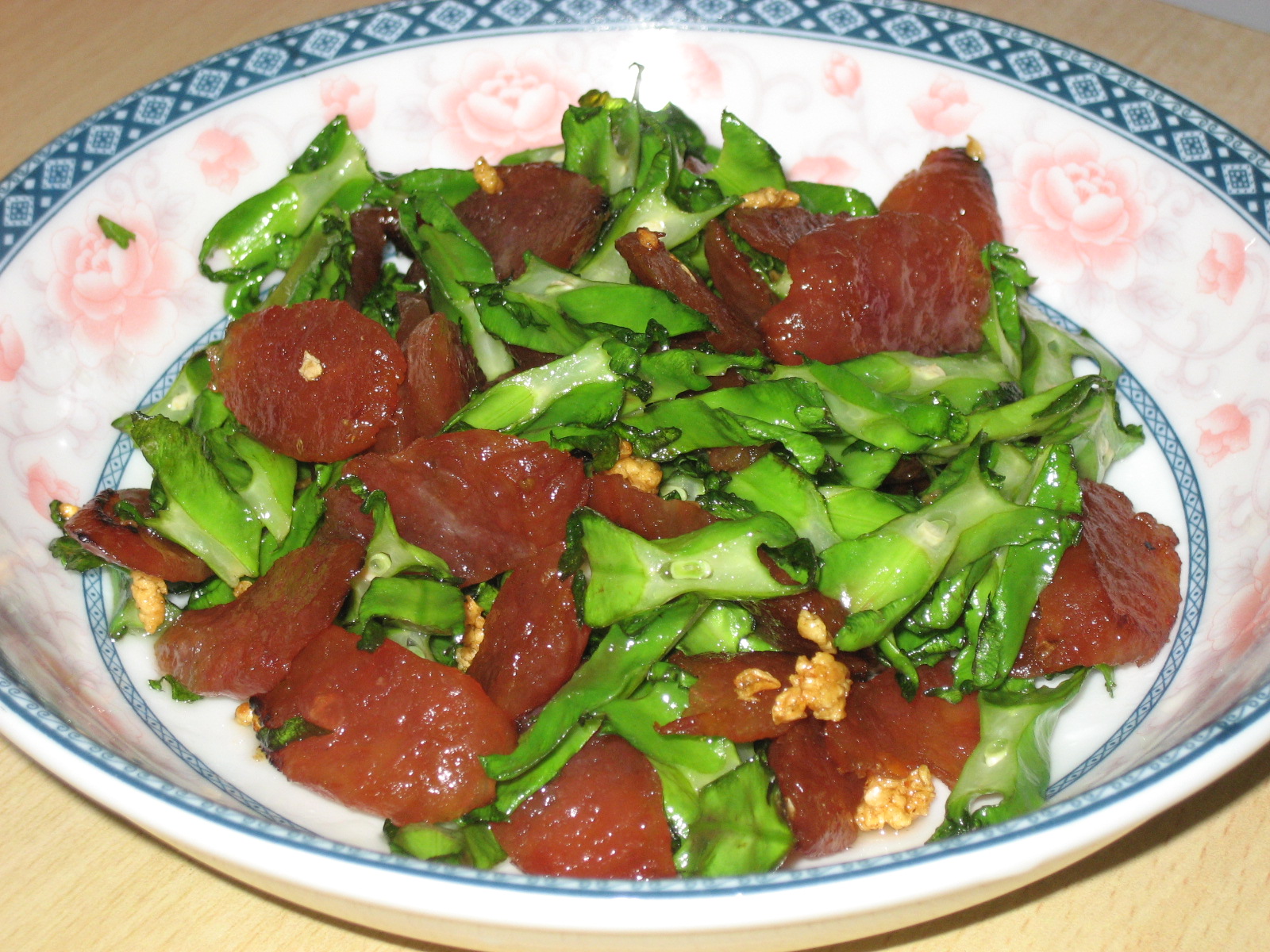 Belly Good Cooking: Stir Fried Four Angle Beans With Chinese Sausage