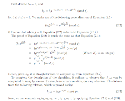 2.6 The Pohlig-Hellman Algorithm