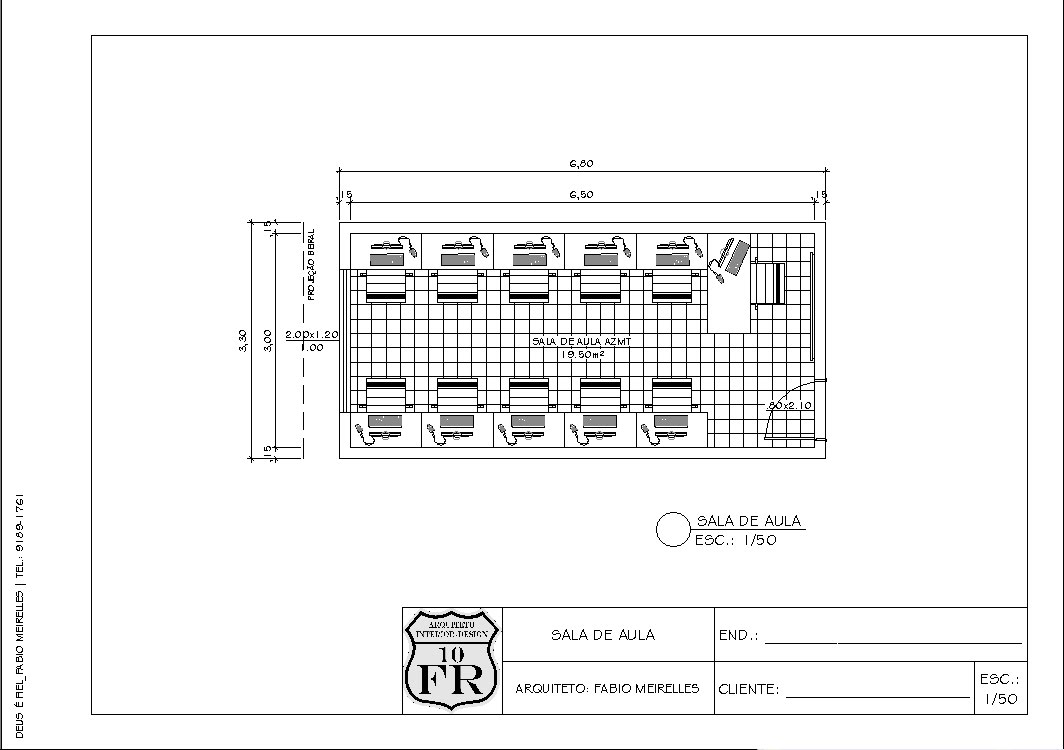 Fabio ArquiCad: Planta Baixa | Sala de Aula