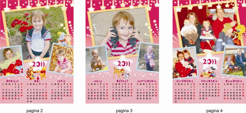 Calendare Personalizate: Calendar de perete Format A3 – 4 pagini+coperta