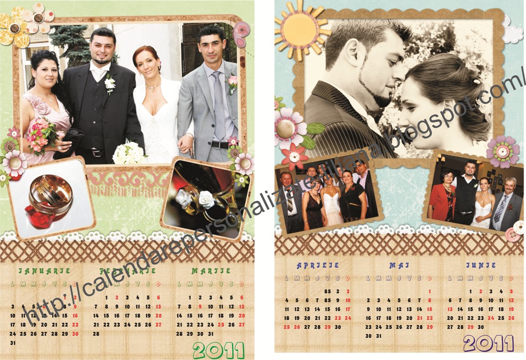 Calendare Personalizate: Calendar de perete Format A3 – 4 pagini+coperta