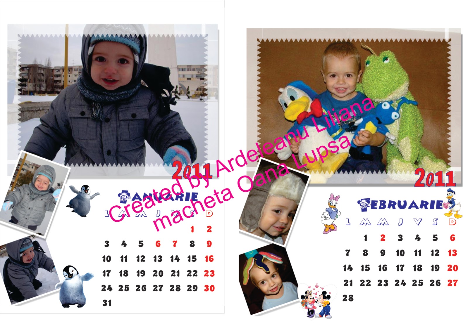 Calendare Personalizate: Calendar de perete Format A3 – 12 pagini+coperta