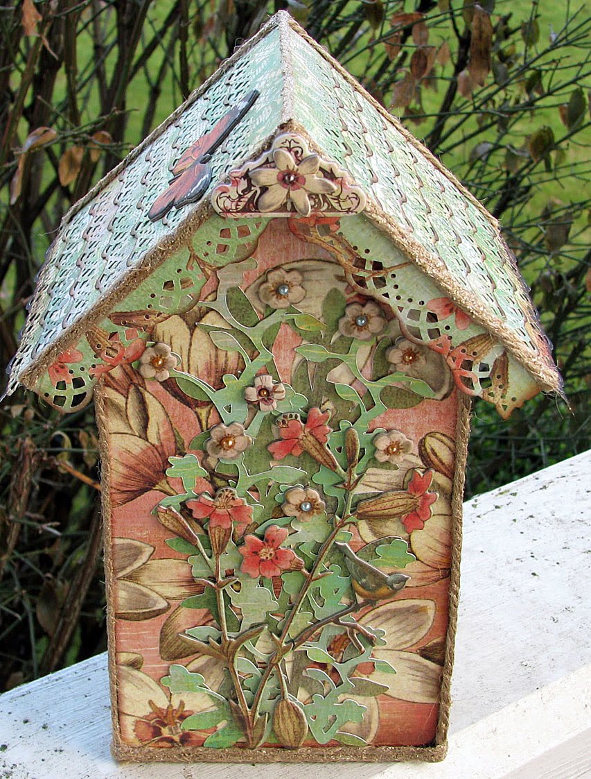 Scraps of My Life: Basic Grey Curio Altered Birdhouse