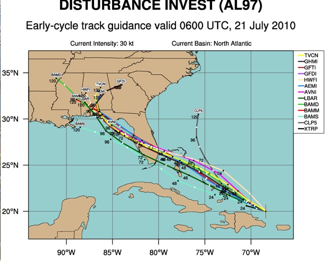 Hurricane Season 2010: The Tropics Heat Up - Along Comes AL97