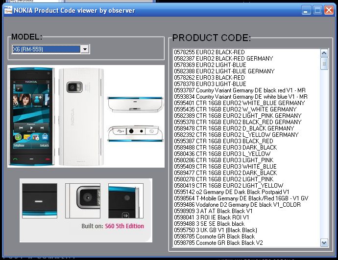 all about GSM: nokia product code viewer
