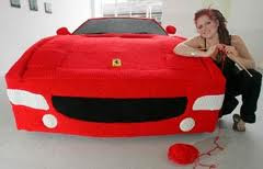 Woot! Finger Tips: Woot! Knitting Ferrari!