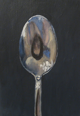 One Painting a Day: Self Portrait in Spoon