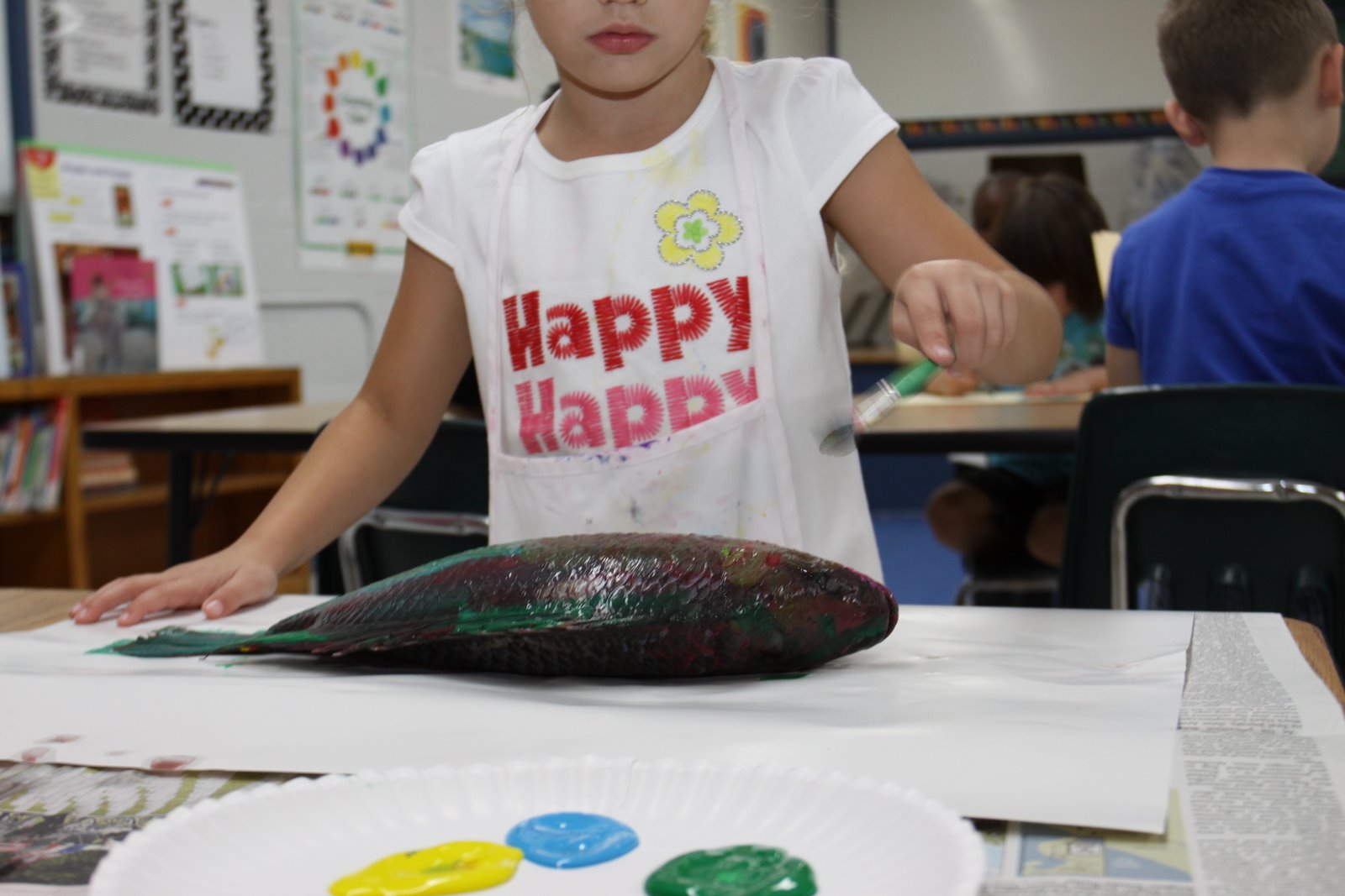 In Art Class: Fish Printing