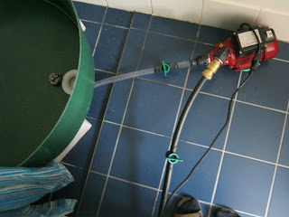 DIY greywater: ...getting it out of the house...