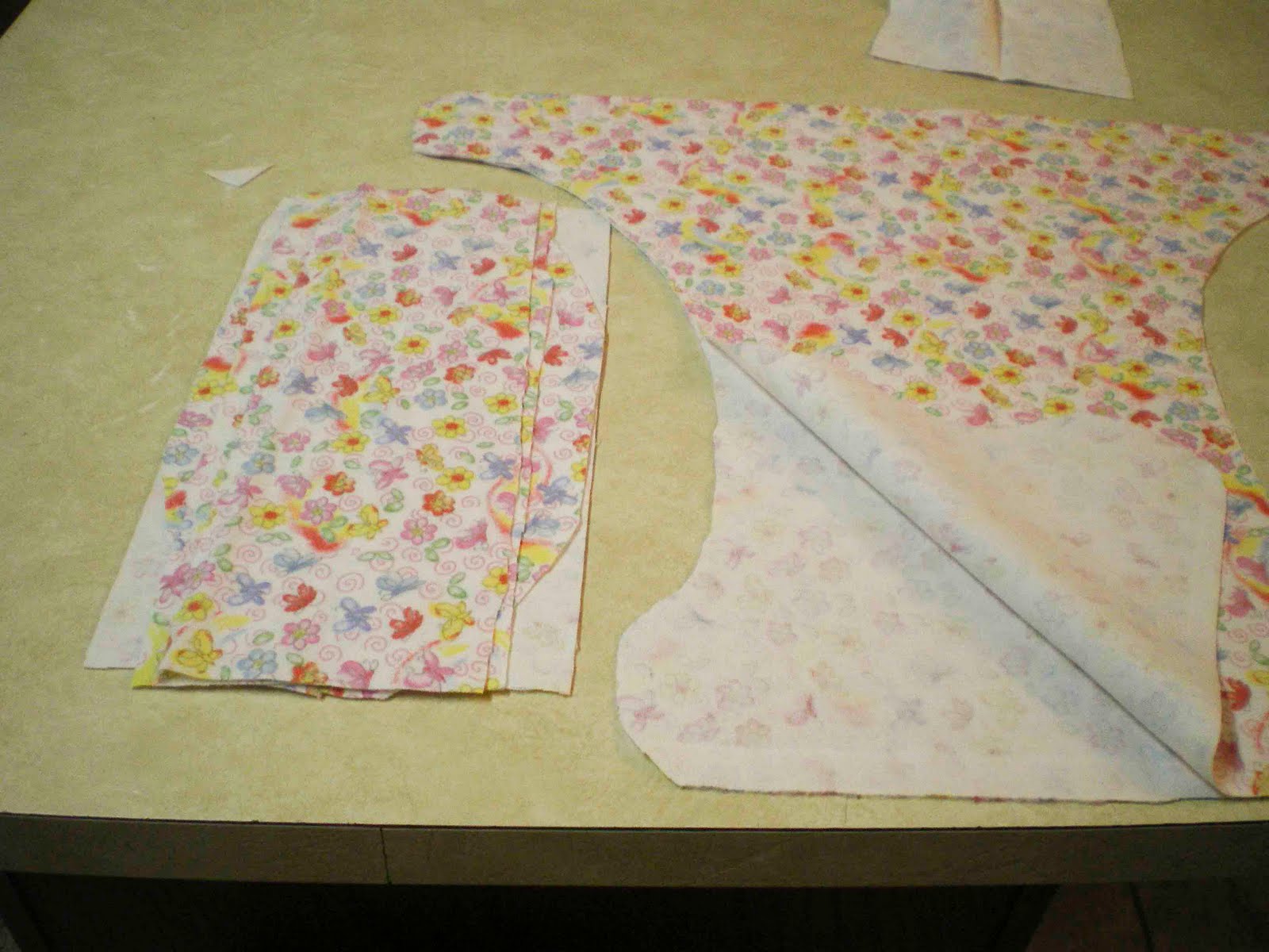 Diapers For Haiti: Cutting Diaper and Padding for Toddler Diaper