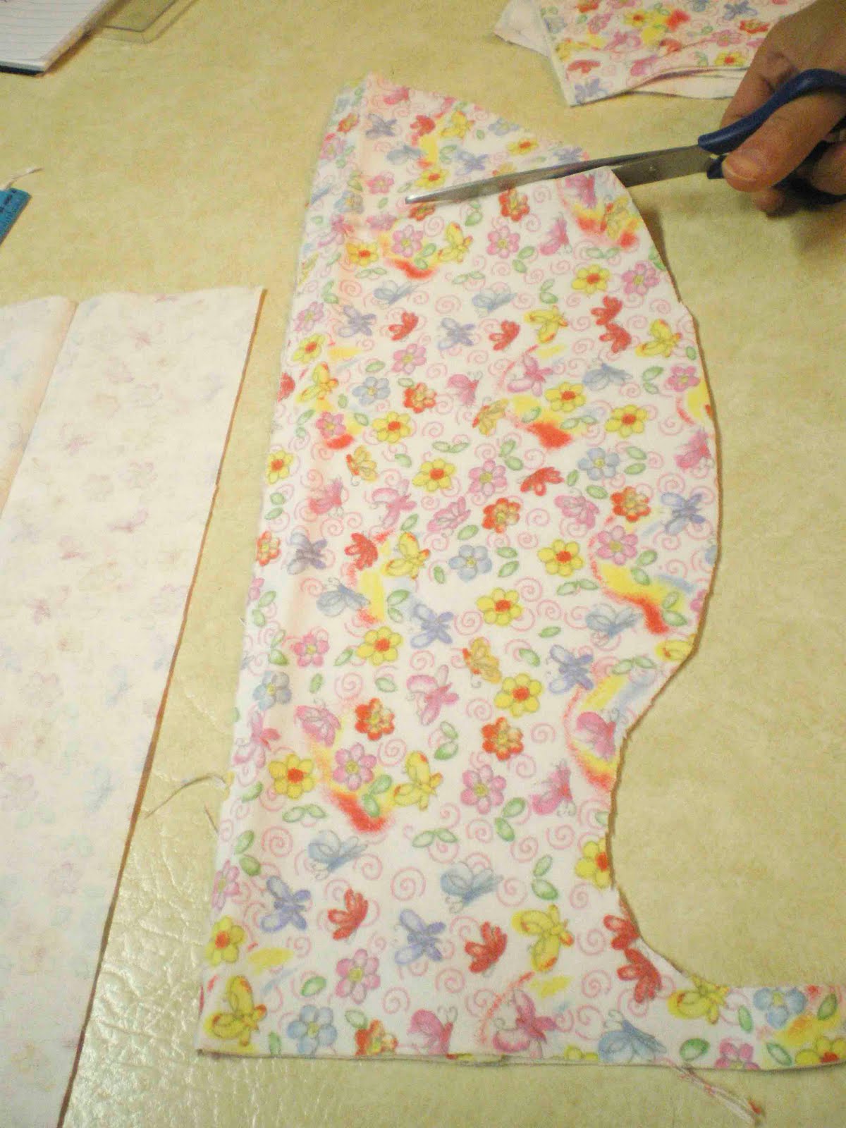 Diapers For Haiti: Cutting Diaper and Padding for Toddler Diaper