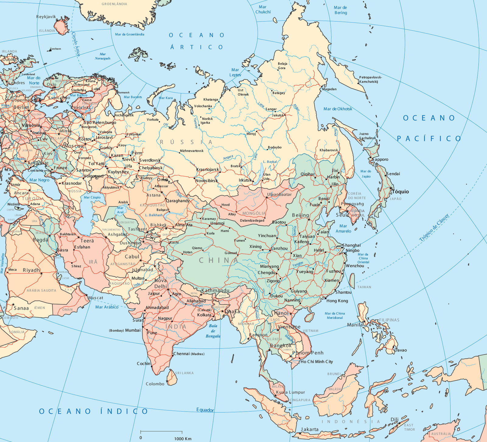 Ásia: Regiões geográficas