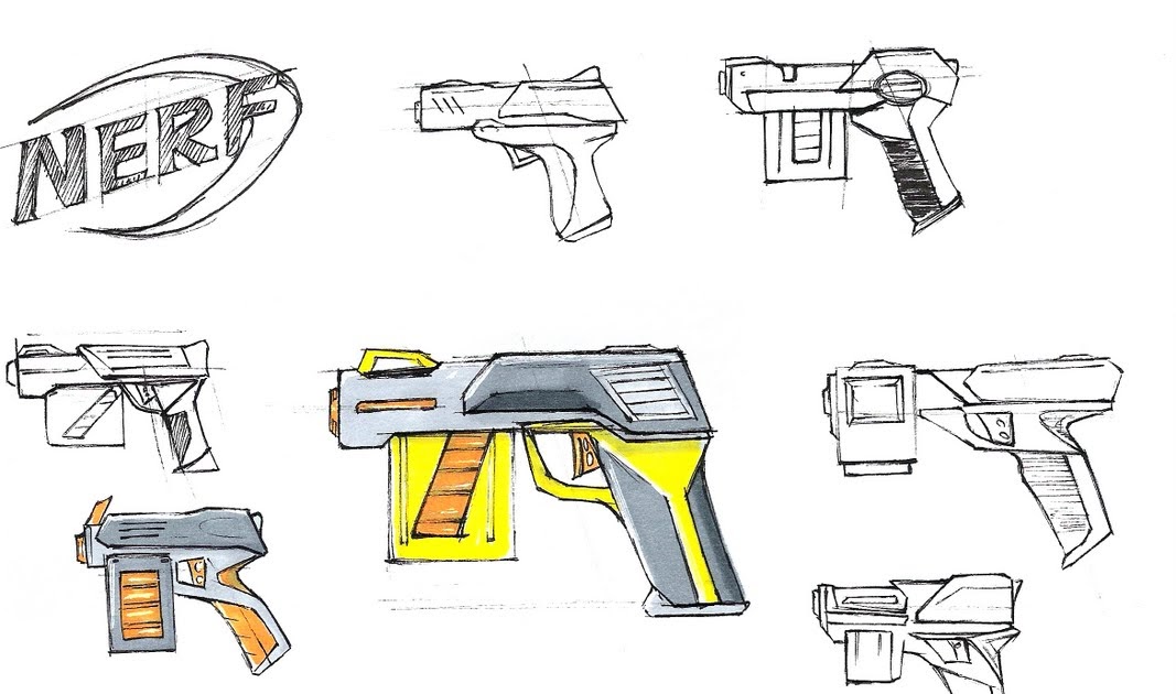 the jetpack project: Nerf Gun Concept Sketches