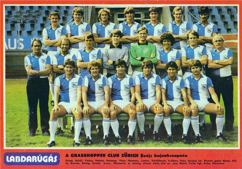 GRASSHOPPER CLUB ZÜRICH 1982-83. By Panini.