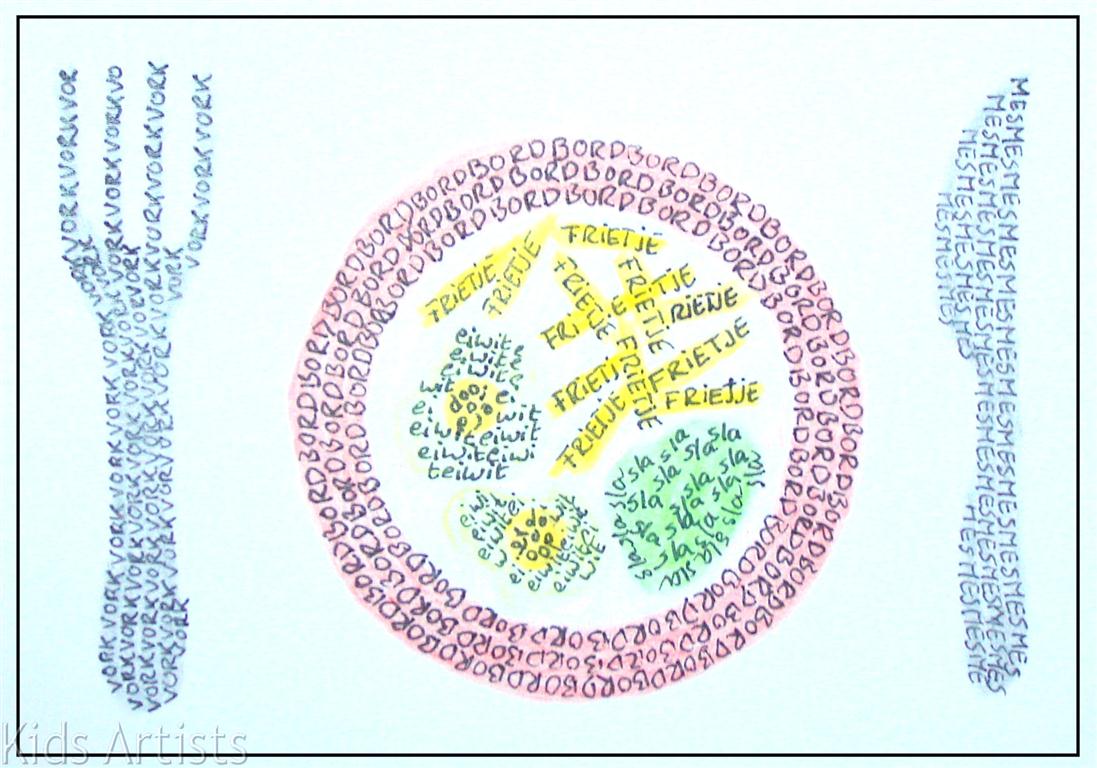 Kids Artists: Calligram