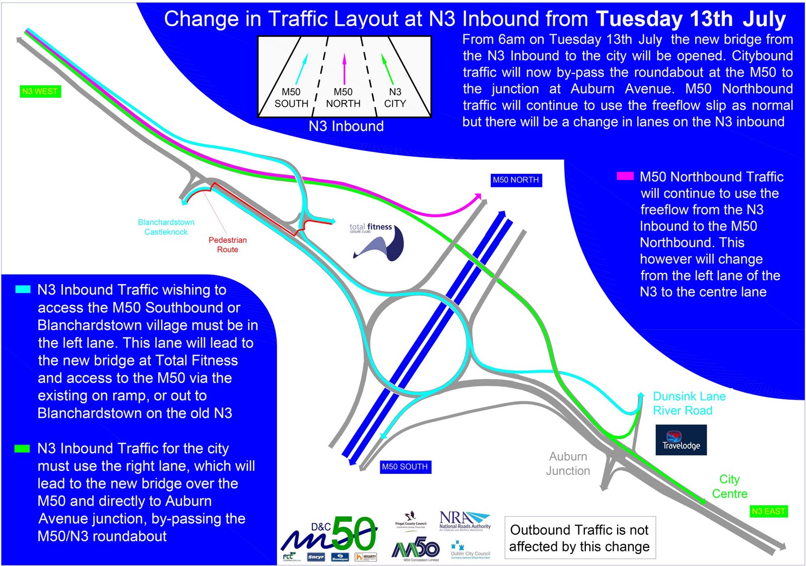Cllr. Kieran Dennison: Temporary road layout changes on the N3/M50 ...