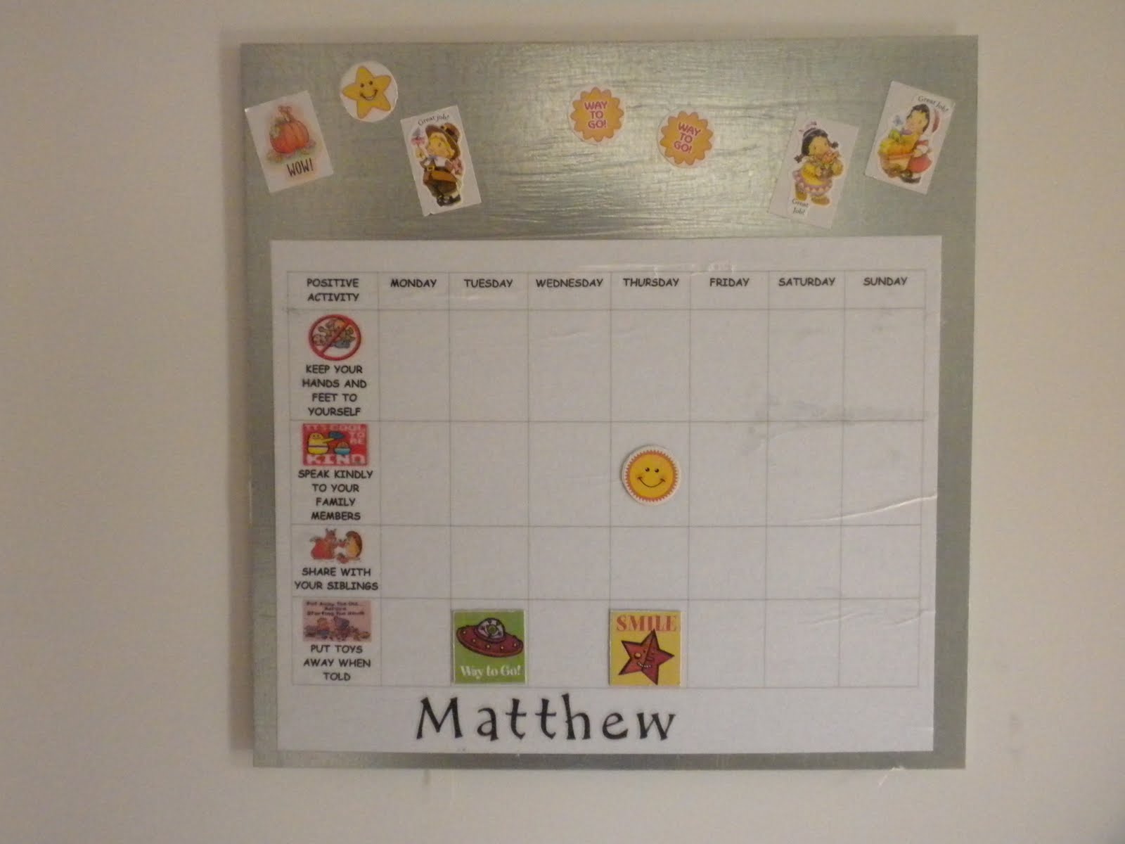 Daddy Day Care: Behavior chart.