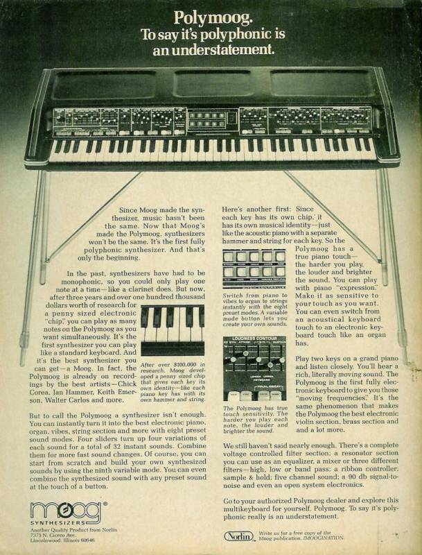 MATRIXSYNTH: 1977 MOOG POLYMOOG SYNTHESIZER PRINT AD