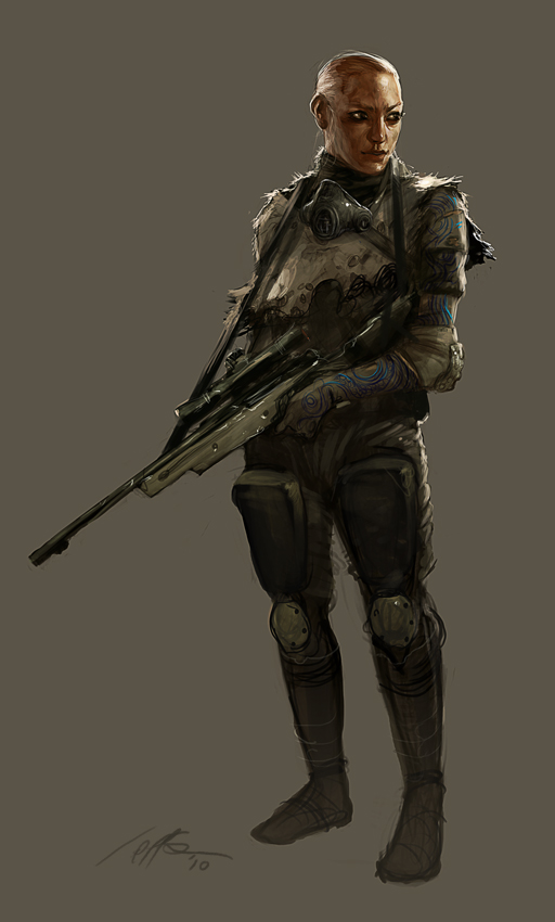 Warriors in art: Human Resistance Sniper by Jeff Simpson