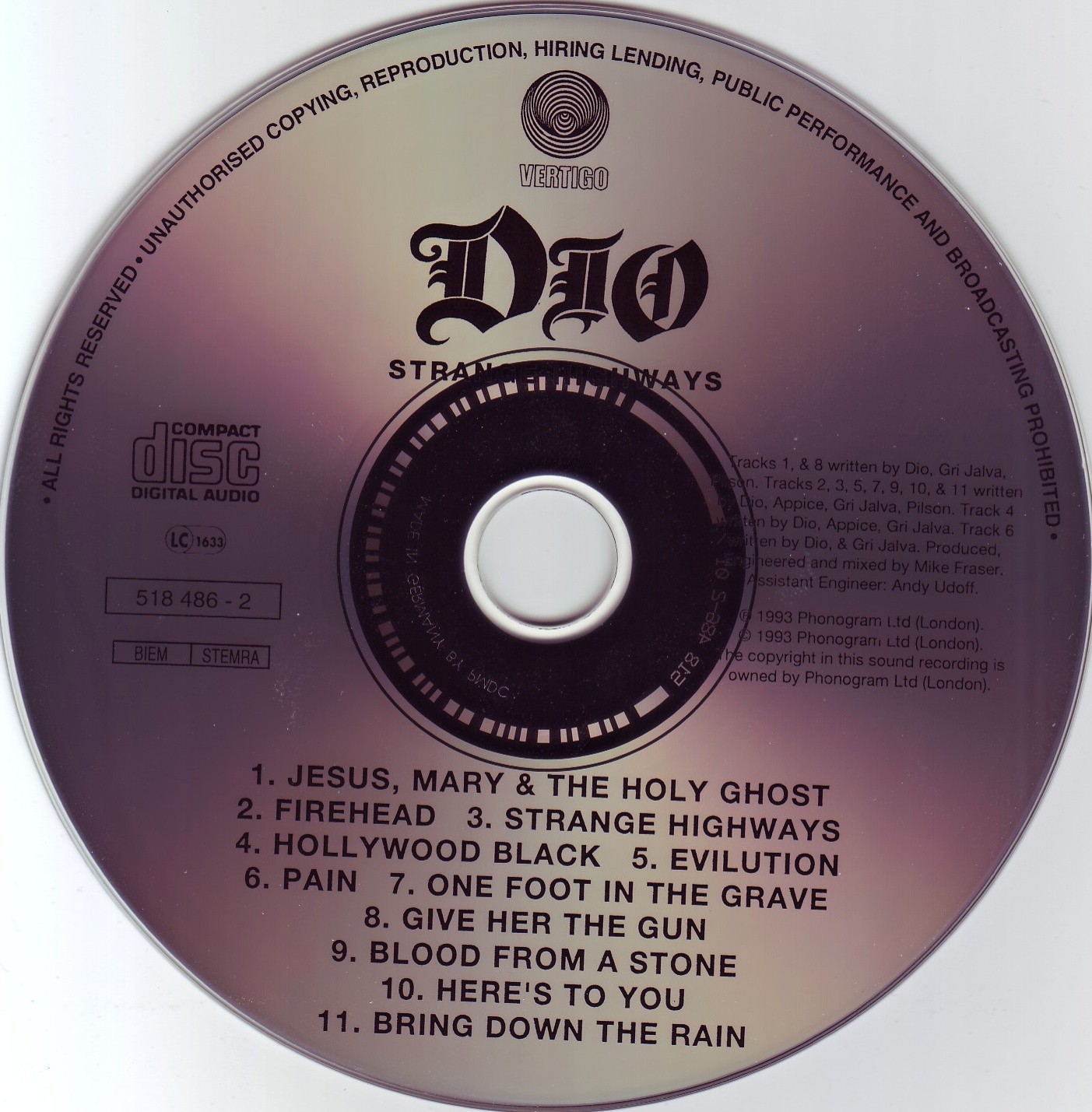 Capas de CDs e DVDs de Rock Online!!!: ( Capa / Cover ) Dio - Strange ...