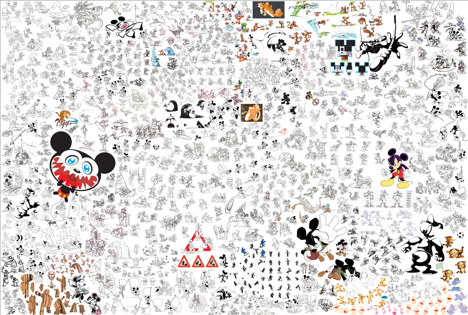 Disney character art archive