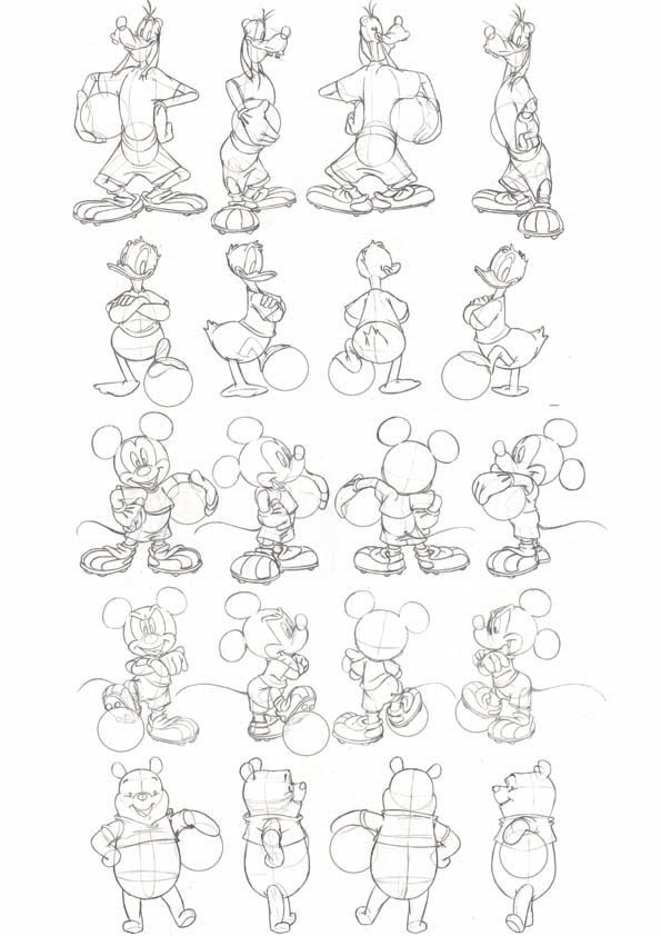 Disney character art archive