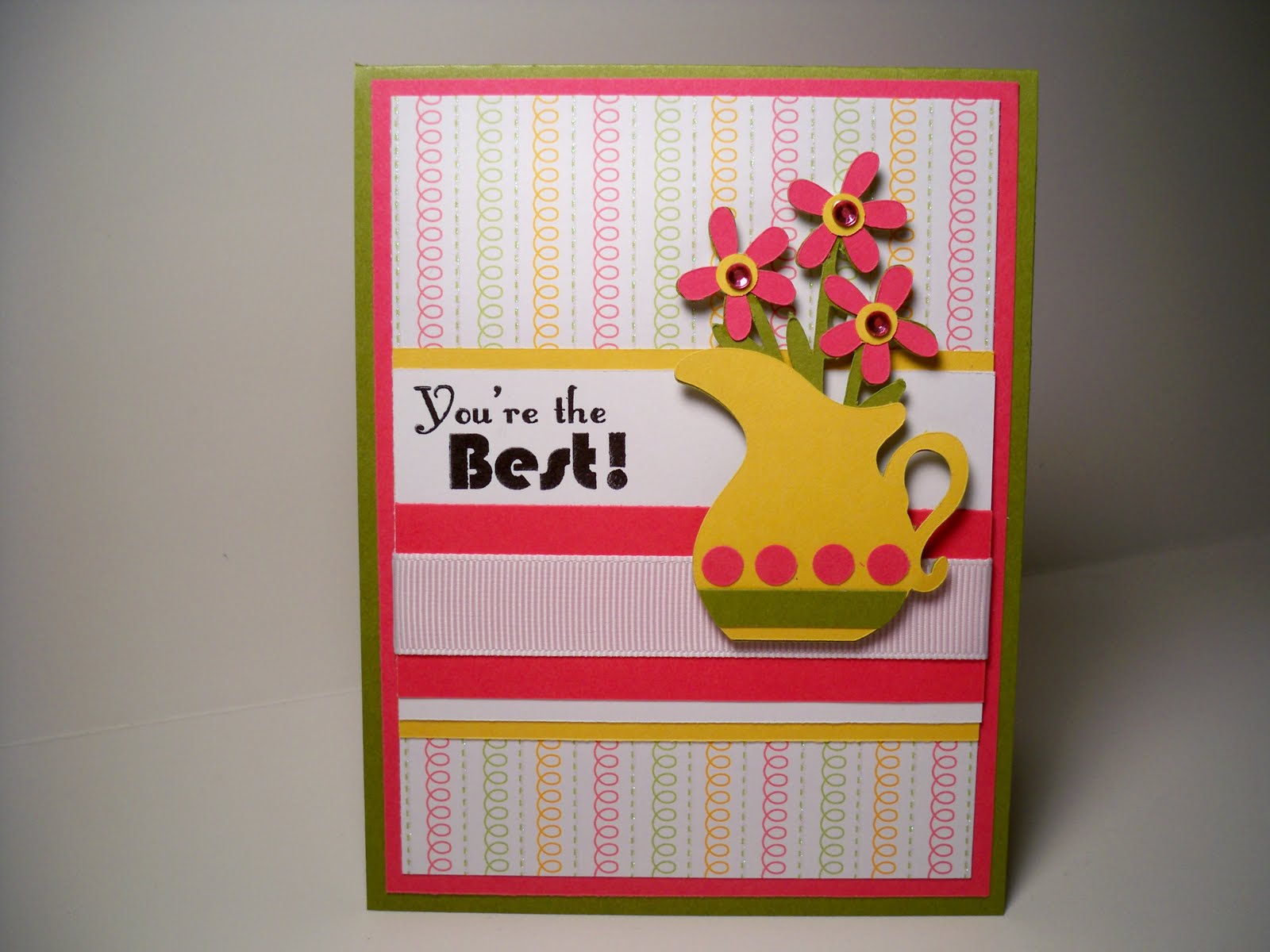 Card Creations & More by C: Just Because Card Set- 4 Flower Vase Cards