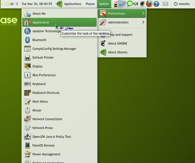 sabily blogsphere: Linux Sabily - Change Themes